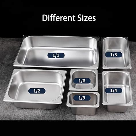 Kitchen Basics Market 5 Pack Stainless Steel Hotel Pans，13 Size，6