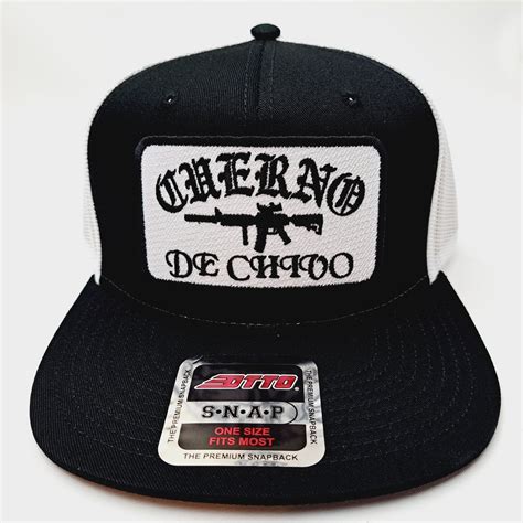 Cuerno De Chivo Embroidered Patch Flat Bill Snapback Mesh Hat Cap Otto