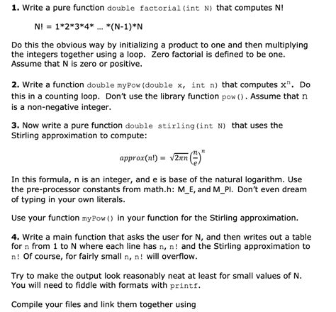 Solved Write A Pure Function Double Factorial Int N Chegg