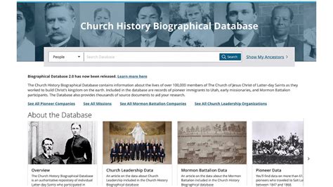 Church Leadership Information Added To Church History Biographical Database