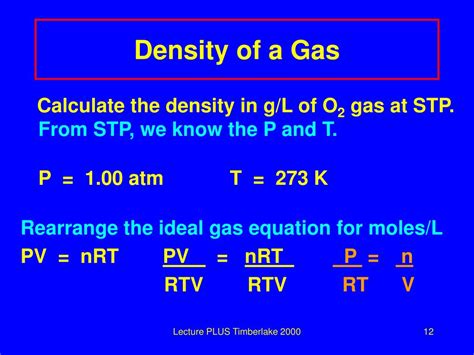 How To Calculate Density Using Ideal Gas Law Free Worksheets Printable