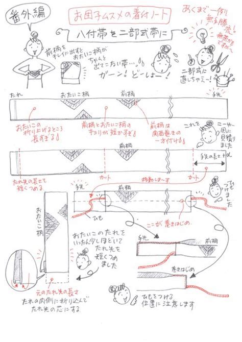 Tanuki Kimono Making A Tsuke Obi Easy To Tie 2 Parts Belt From