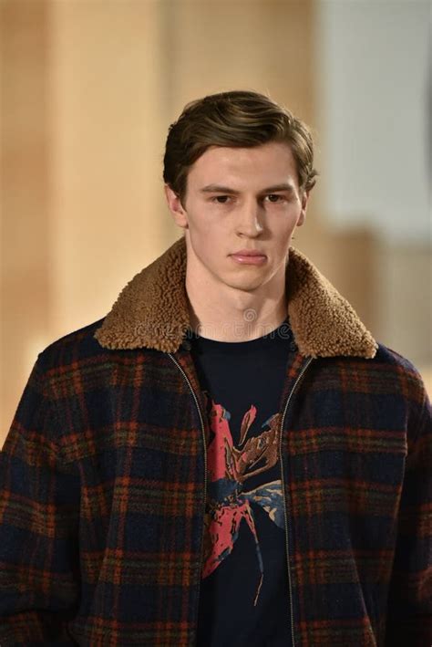 A Model Walks The Runway Wearing Perry Ellis During New York Fashion