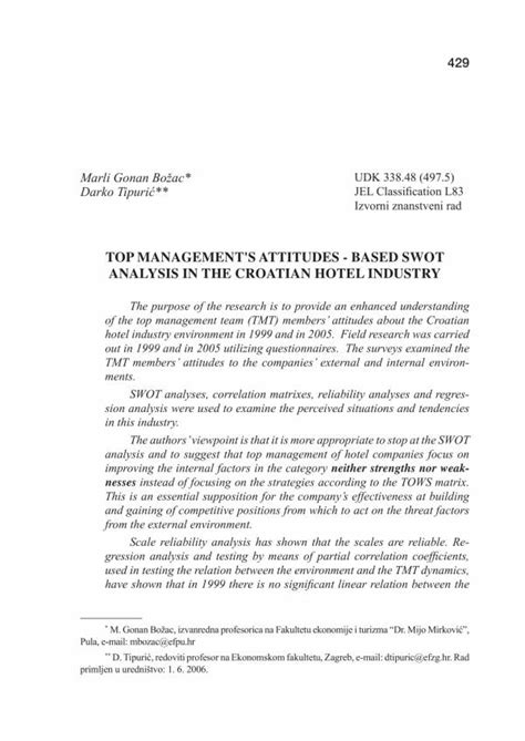 Free 10 Hotel Swot Analysis Sample Templates In Pdf Ms Word