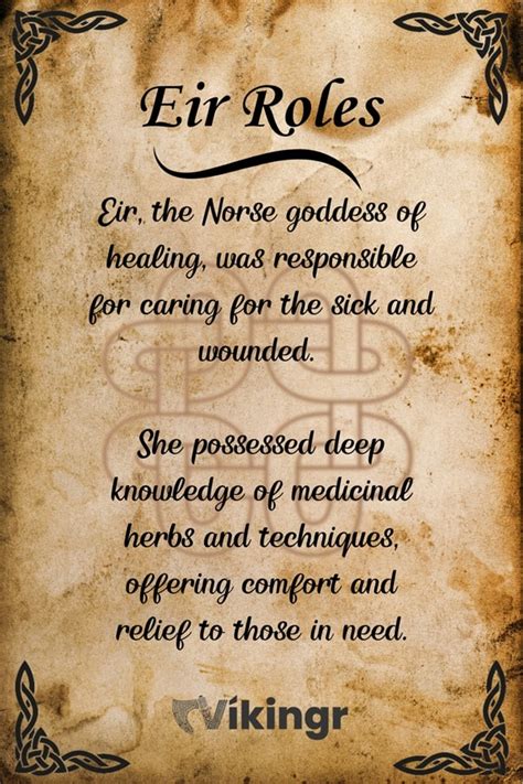 Eir Norse Goddess Of Healing Valkyrie Handmaid Of Menglöð