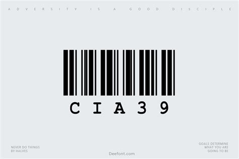 Cia Code 39 Font Free Download And Preview Deefont