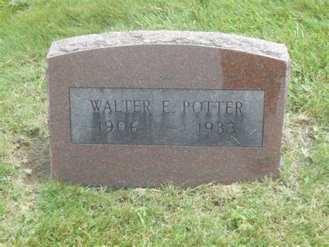 Walter Eldon Potter 1906 1933 Homenaje De Find A Grave