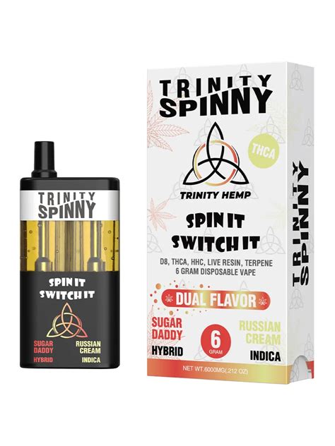 Sugar Daddy Russian Cream Trinity Spinny Dual Flavor Thca Disposable