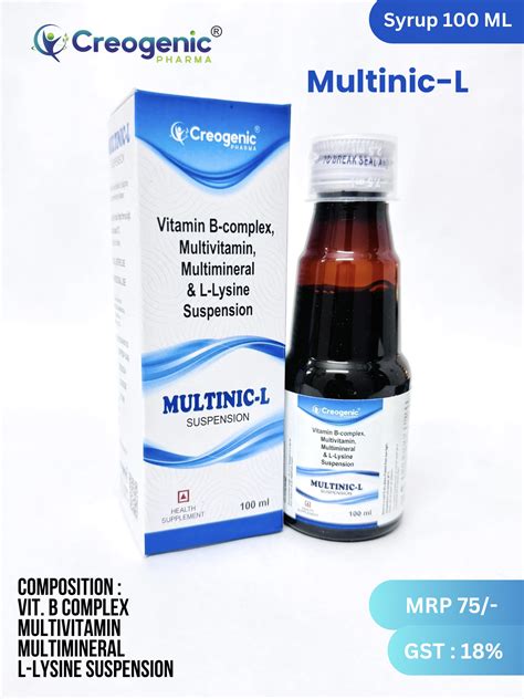 Multinic L 100 Ml Syrup Creogenic Pharma