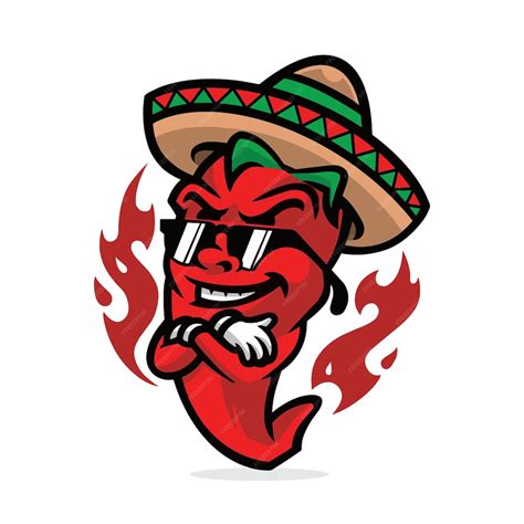 Premium Vector Chilli Pepper Mexican Mascot Illustration Premium Vector