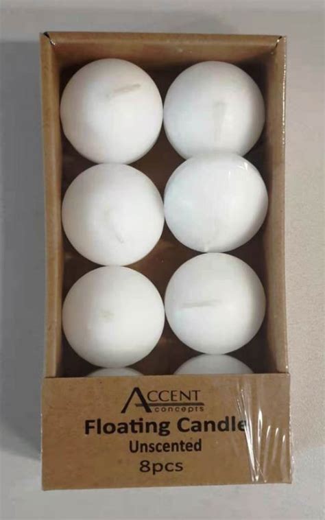 Small Long Lasting White Floating Candle Set Pack Of 8 Discount