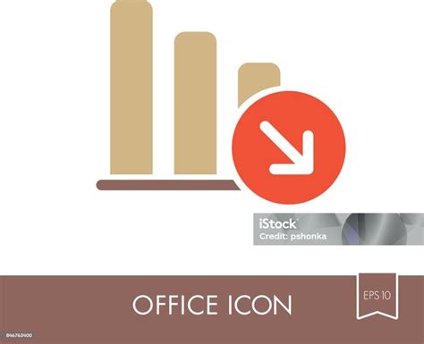 Decrease Outline Icon Office Sign Stock Illustration Download Image