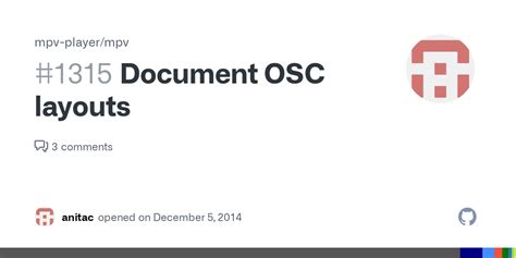 Document Osc Layouts · Issue 1315 · Mpv Playermpv · Github