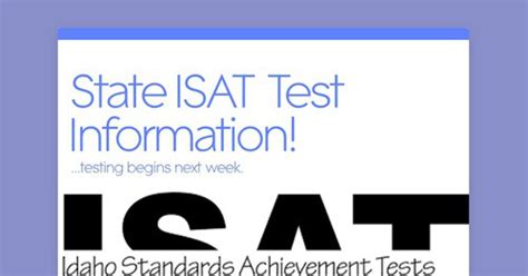 State Isat Test Information