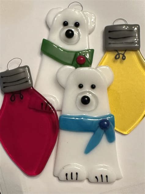 Fused Glass Christmas Ornaments In 2024 Fused Glass Ornaments Fused