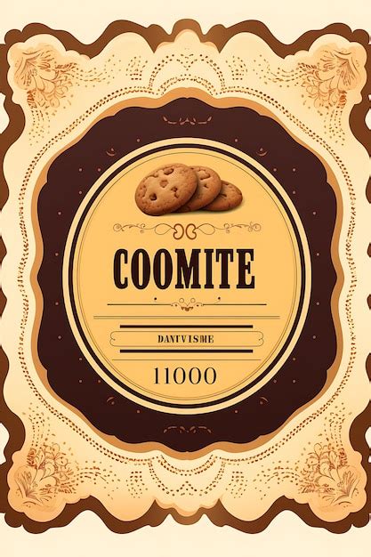 Premium Photo Cookie Label Vintage Plate Of Cookies Warm Colors