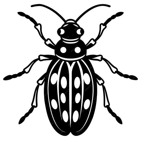 Bark Beetle Insect Flat Vector Illustration On White Background