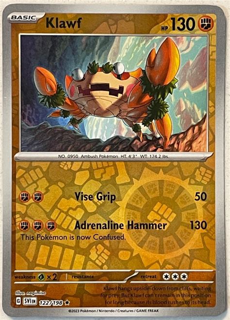 Klawf Reverse Holo 122 Prices Pokemon Scarlet And Violet Pokemon Cards