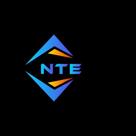Nte Abstract Technology Logo Design On Black Background Nte Creative Initials Letter Logo