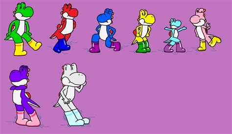 Multi Colored Yoshis Wearing Rain Boots By Xpglitz236 On Deviantart