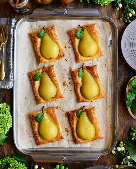 Poached Pear Puff Pastry Zimmys Nook Recipe Pear Recipes Pear