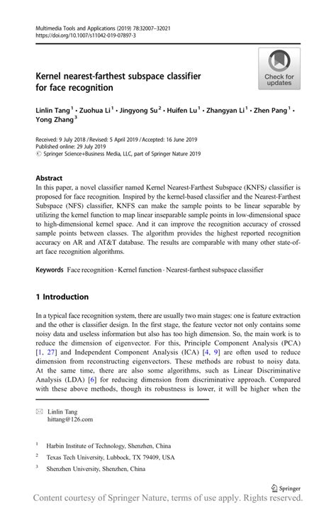 Kernel Nearest Farthest Subspace Classifier For Face Recognition