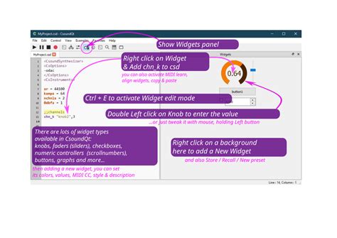 Widgets Csoundqt 113 Documentation