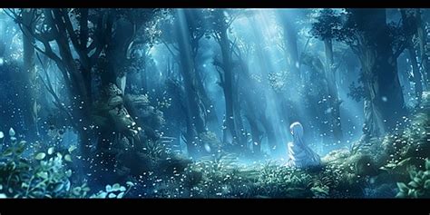Mystical Forest Path Under A Glowing Moon Background Artistic Artwork