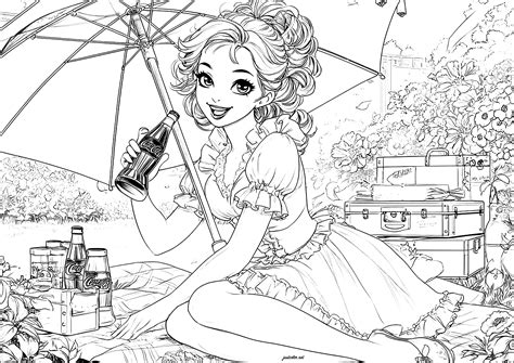 Pinup50s 64304 1950s Pin Up Coloring Pages