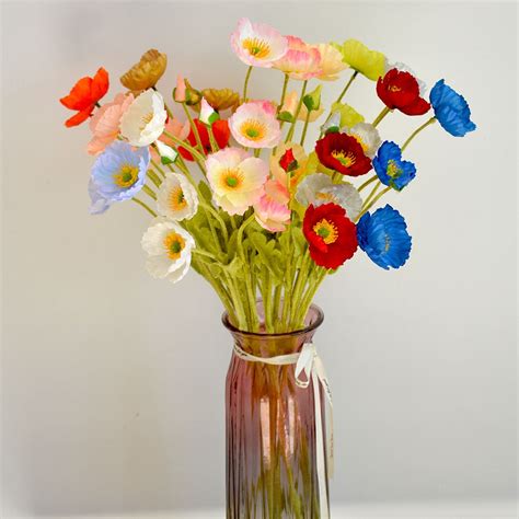 Bunga Poppy Plastik Daisy Tanaman Krisan Hias Dekorasi Minimalis Home Zeita Id