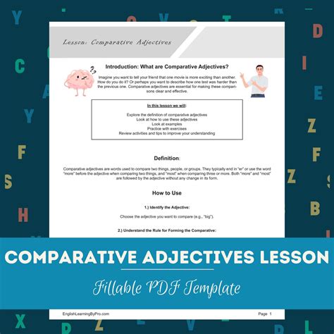 How To Teach Comparative Adjectives With Examples Englishlearningbypro