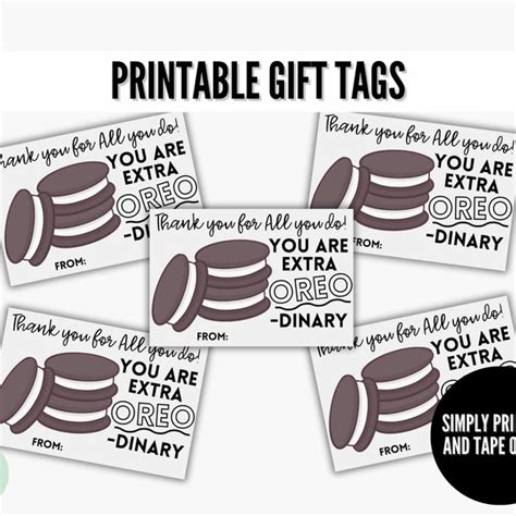 Cute Oreo T Tags Etsy