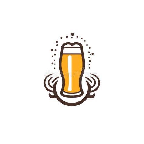 Simple Graphic Logo Glass Of Beer On White Background Stock Illustration Illustration Of Pint