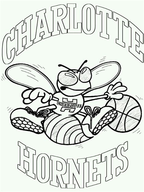 Charlotte Hornets Coloring Page
