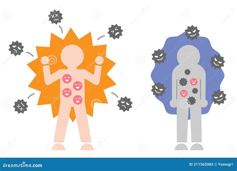 Weak Immune System Mobile App Page Onboard Screen Template Tiny Male