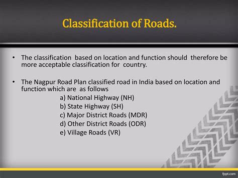 Importance And Classification Of Road Pptx