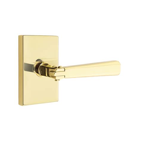 Emtek Arts And Crafts Lever Modern Rectangular Rosette