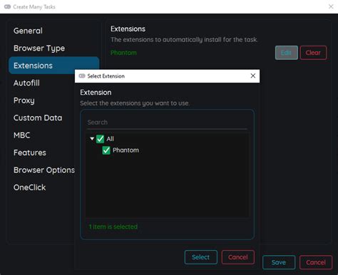 Tabsentry Tasks Browsers Create One Task Many Tasks Import