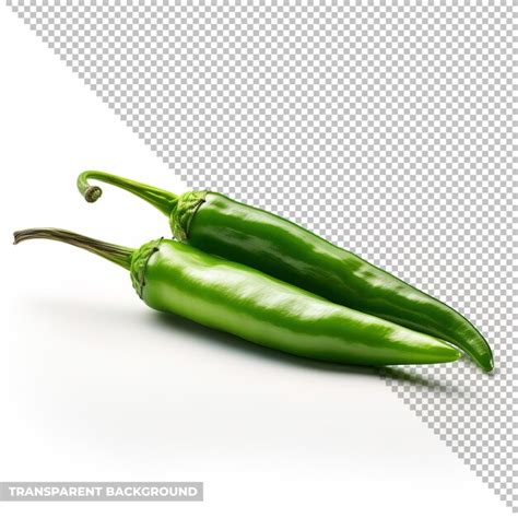 Premium Psd Psd Green Chilli Isolated Without Background