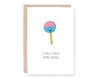 Funny Leaving Card Etsy