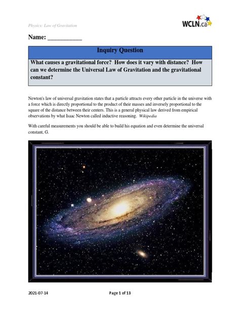 What Causes A Gravitational Force How Does It Vary With Distance How