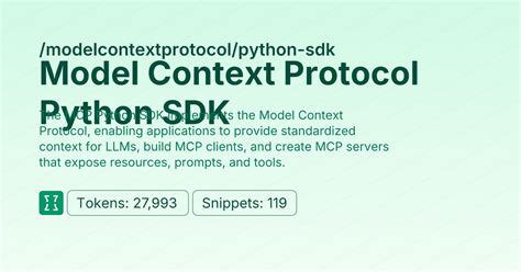 Model Context Protocol Python Sdk Modelcontextprotocolpython Sdk