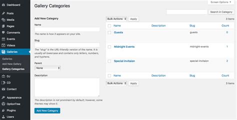 Gallery Categories Wplook Documentation