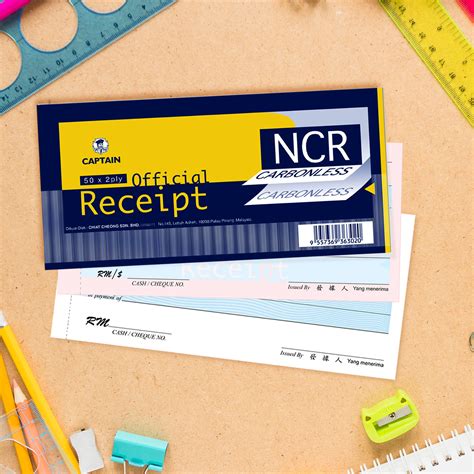 Captain Ncr Receipt Book Pur Stationery