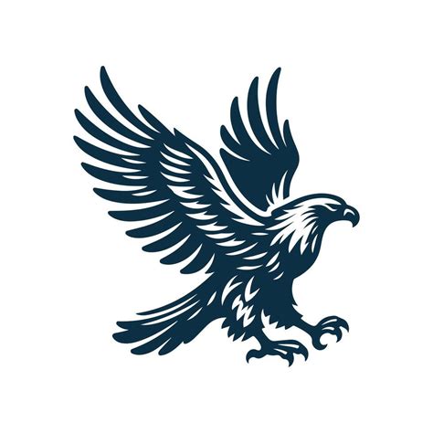 Eagle Silhouette Clip Art Isolated Illustration On A White Background