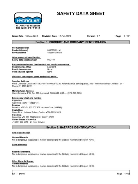 000298hssssy Lm Bghs En Pdf Toxicity Dangerous Goods