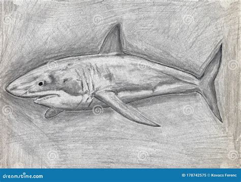 Great White Shark Drawings In Pencil