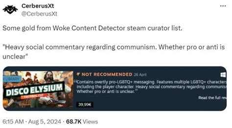 What Is The Woke Content Detector Steams Curated List Of Woke Video