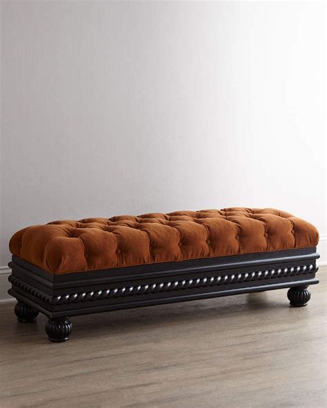Horchow Massoud 38l Tufted Storage Bench Tufted Storage Bench