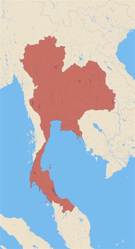 تايلاند الخرائط والسكان والإحصاءات